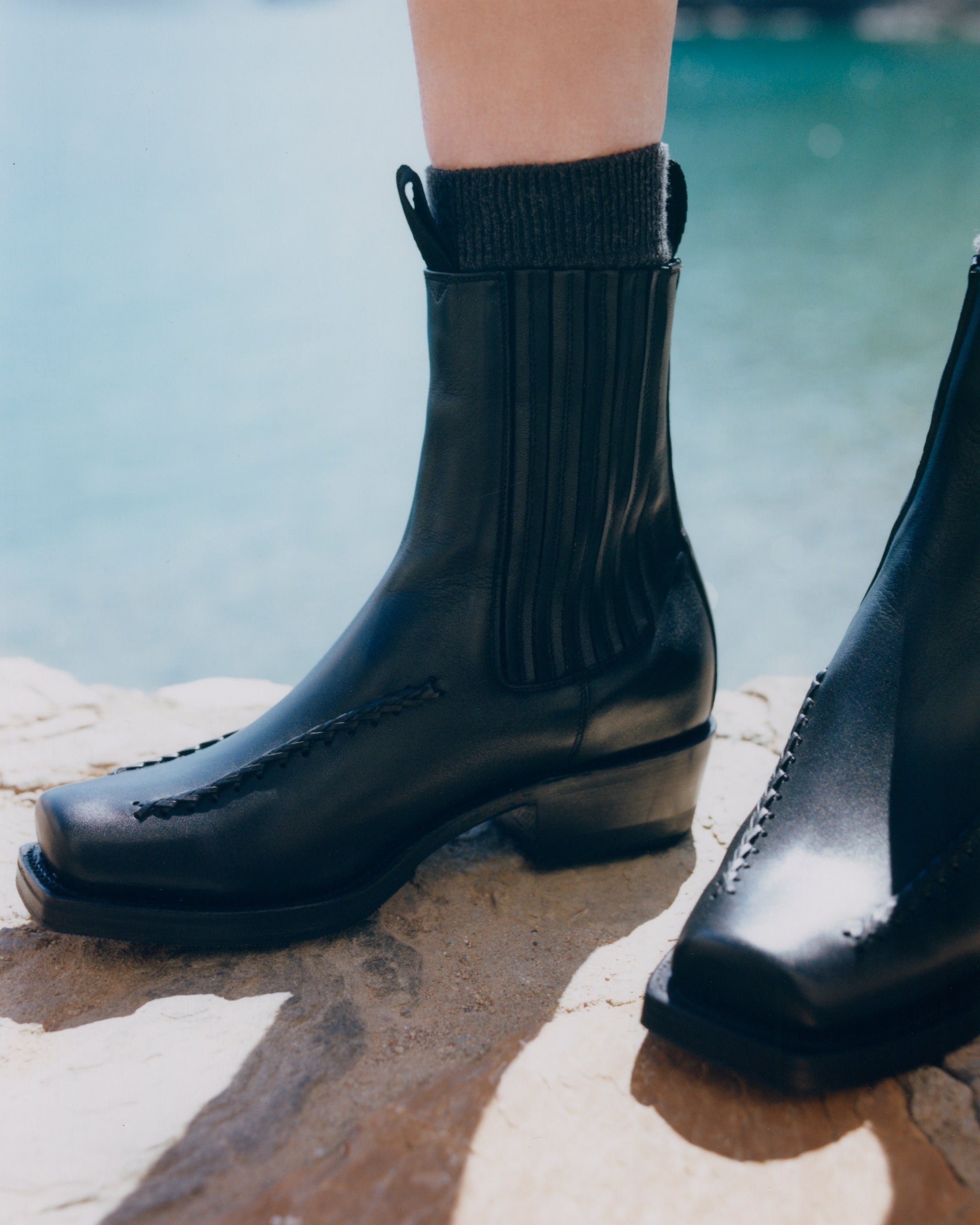 AGULLA - Square-Toe Braided Detail Chelsea Boot – Hereu Studio