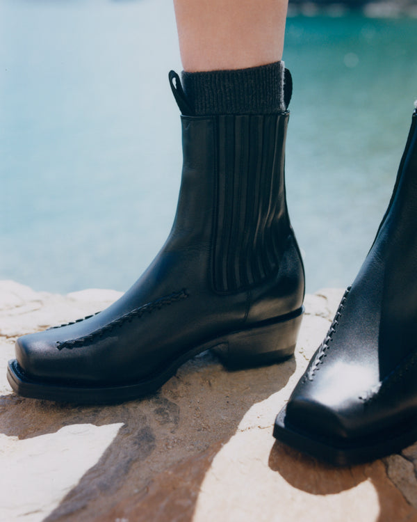 AGULLA - Square-Toe Braided Detail Chelsea Boot – Hereu Studio